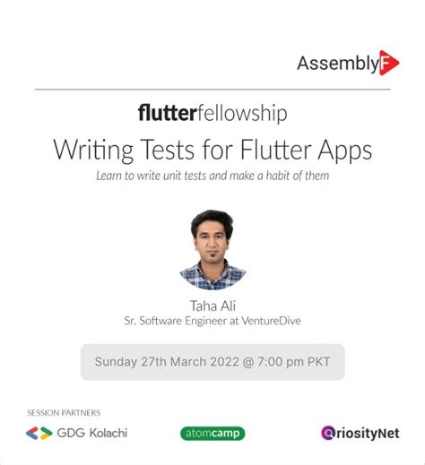 Sakina Abbas On Linkedin Flutterappdevelopment Flutter Workshoponline Learning Assemblyf