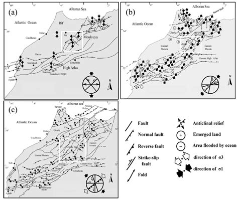 Structural Map Of Northern Morocco And Paleostress Directions A