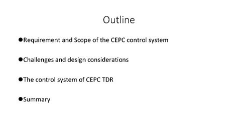 The Control System Of CEPC Presented By Gang