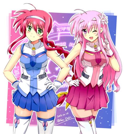 Amitie Florian And Kyrie Florian Lyrical Nanoha And 3 More Drawn By