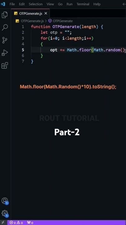 Otp Generator In Javascript Windows Javascript Programming Youtube