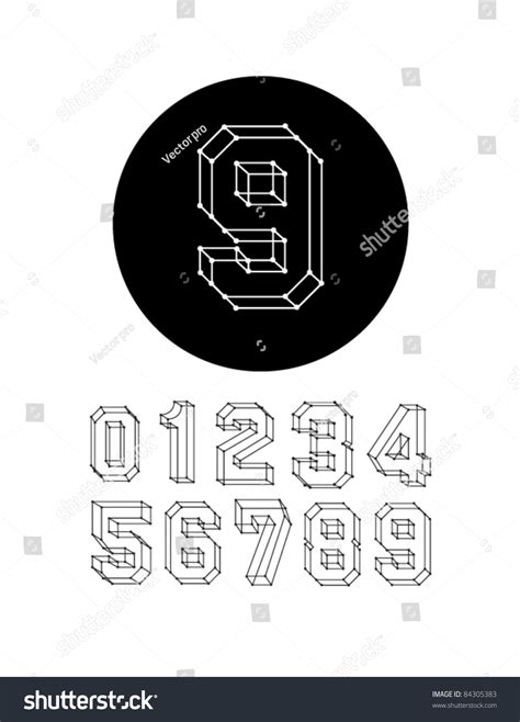 Wire Numbers Stock Vector Royalty Free Shutterstock