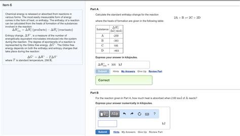 Solved Item 6 Chemical Energy Is Released Or Absorbed From
