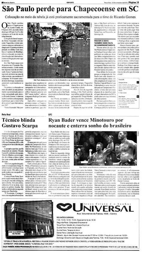 Jornal Diário Da Franca Notícias SÃo Paulo Perde Para Chapecoense Em