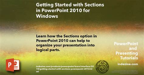 getting started with sections in powerpoint 2010 for windows