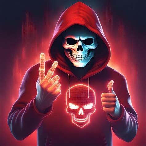 Premium Photo Hacker Red Background