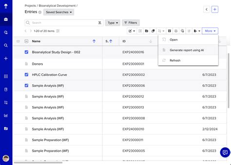 report generation benchling