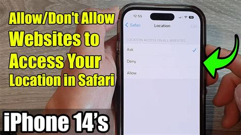 IPhone S Pro Max How To Allow Don T Allow Websites To Access Your Location In Safari