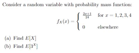 Solved Consider A Random Variable With Probability Mass Chegg