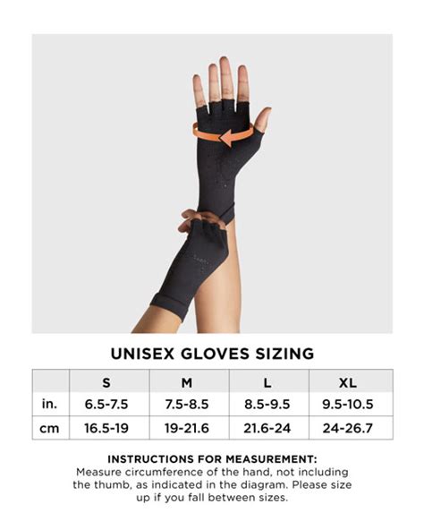 Copper Fit Gloves Size Chart At Phillip Dorsey Blog