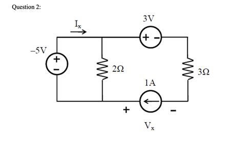 solved determine the values of vx and ix using the
