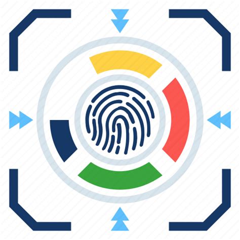 Biometric Access Technology Fingerprint Security Authentication Identification Icon