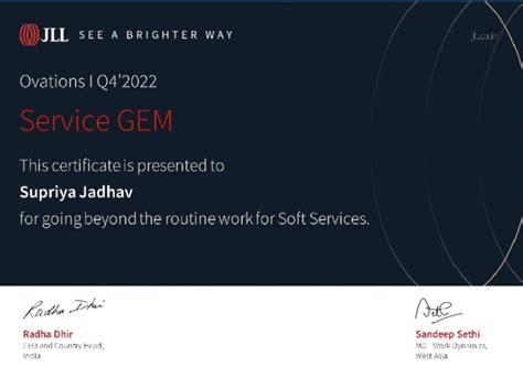 Supriya Jadhav On Linkedin Recognitionmatters 😇 Jll India