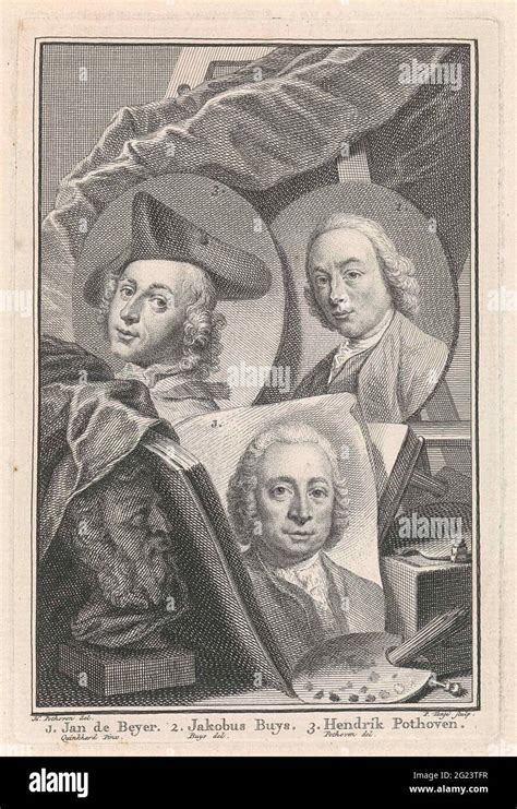 Portraits Of Jan De Beijer Jacobus Buys And Hendrik Pothoven Three