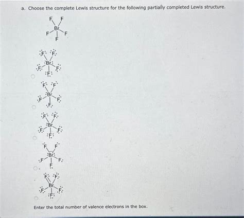 Solved A Choose The Complete Lewis Structure For The Chegg