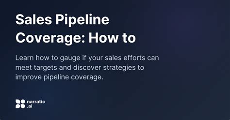 Sales Pipeline Coverage How To Calculate And Ana Narratic Ai