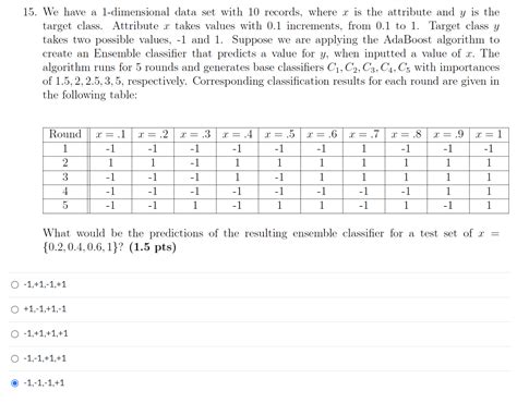 solved we have a 1 dimensional data set with 10 ﻿records