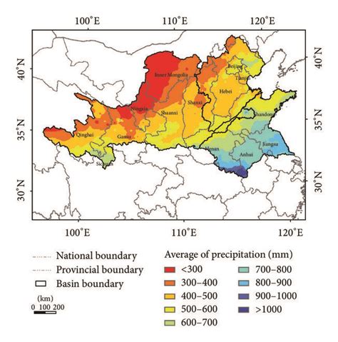 The Spatial Distribution Of Multiyear Average Precipitation From 1982