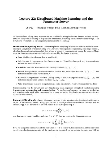 Lecture 22 Parameter Server Distributed Deep Learning Nhan Hcmc