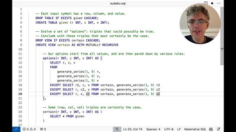 Solving Sudoku With Recursive Sql Youtube