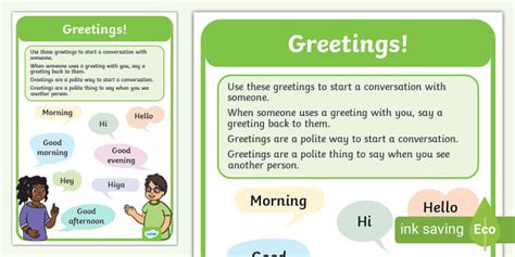 Starting A Conversation Social Greetings