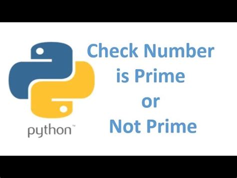How To Check Prime Number In Python Python Check Entered Number Is Prime Or Not YouTube