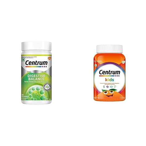 Centrum Digestive Balance 30 Gummies And Optimum Gut Health 100 Veg