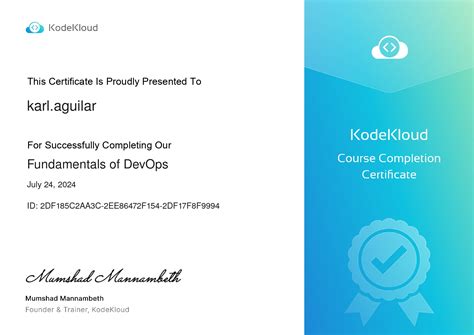 Fundamentals Of Devops Certificate Kodekloud