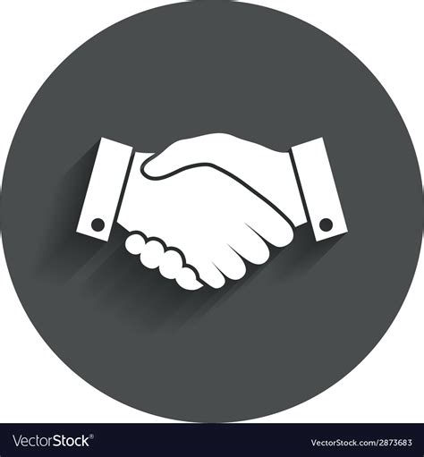 Handshake Sign Icon Successful Business Symbol Vector Image