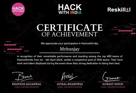 Mritunjay Singh On Linkedin Hackwithindiahackathon2024 Innovation