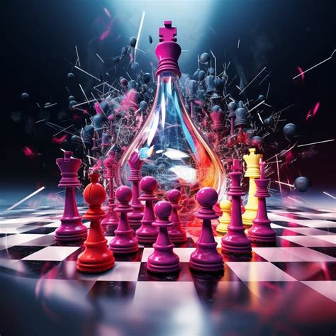 captivating 3d abstract rendering of an abstract strategy game stock