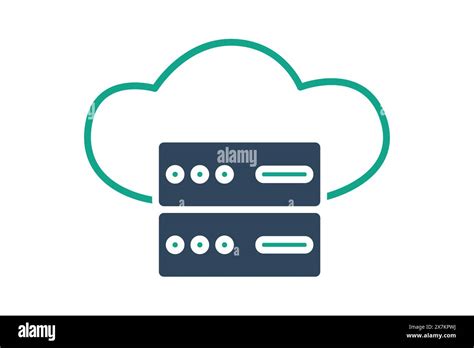 Cloud Server Icon Icon Related To Information Technology Solid Icon Style Technology Element
