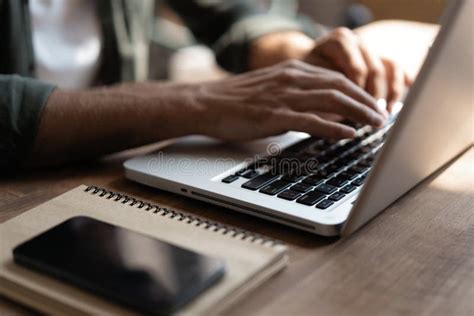 hand typing message on keyboard laptop chatting friend search