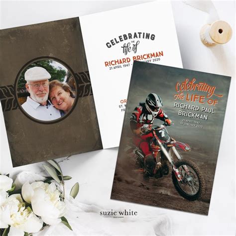 Motorcycle Celebration Of Life Etsy