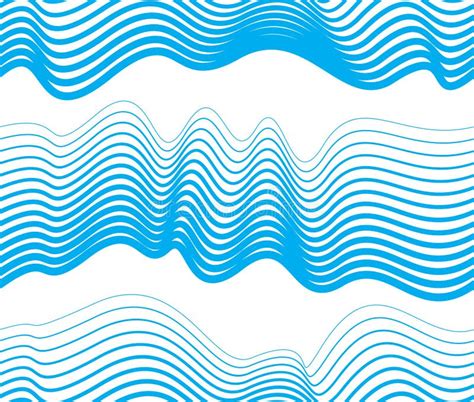 Artistic Seamless Pattern With Stylized Multicolored Wave Stock