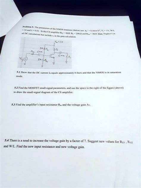 solved all dc calculations but include r in the gain calculation v