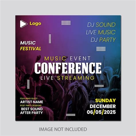 클럽 Dj 파티 콘서트 전단지 소셜 미디어 게시물 및 웹 배너 템플릿 프리미엄 벡터