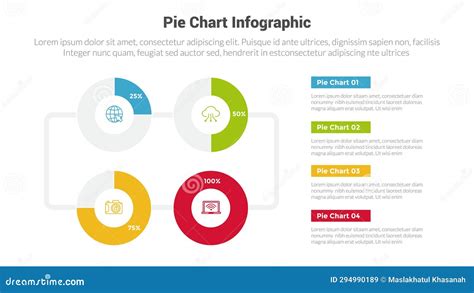 Piechart Or Pie Chart Diagram Infographics Template Diagram With Outline Progress Percentage