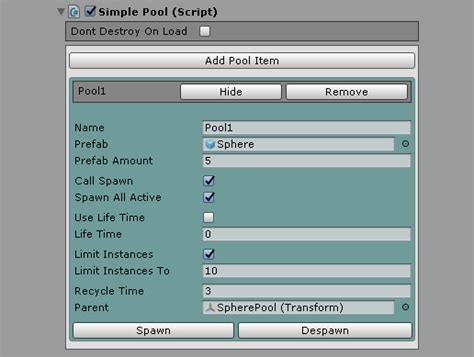Simple Pool 기능 통합 Unity Asset Store