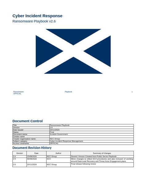 Cyber Incident Response Generic Ransomware Playbook V2 3 Pdf Information Security Malware