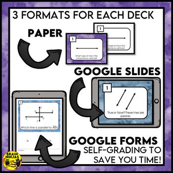 Types Of Lines Task Cards Paper Or Digital By Brain Ninjas TPT