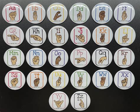 Asl Alphabet Magnets Autumns Adorables
