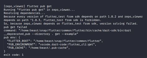 Getting Version Solving Failed With Using Version Issue Dart Lang Core GitHub