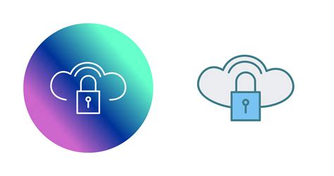 Secure Cloud Vector Icon Vector Art At Vecteezy