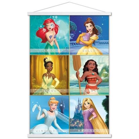 Disney Princess Scenic Grid Wall Poster With Magnetic Frame 22375
