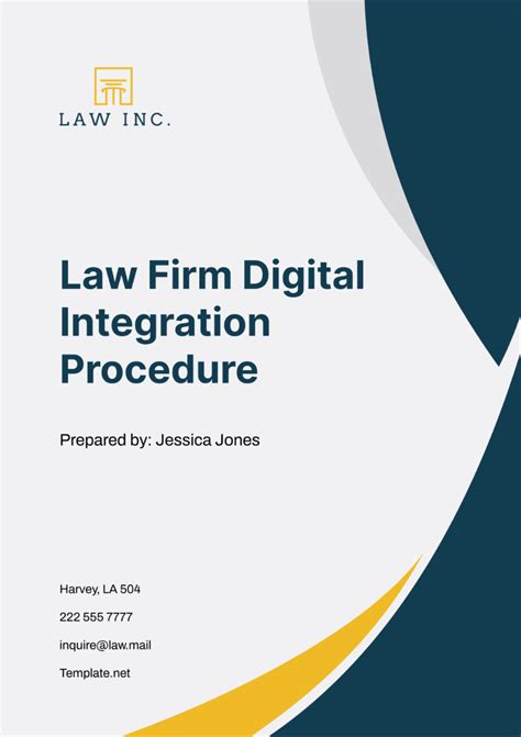 Free Law Firm Digital Integration Procedure Template To Edit Online