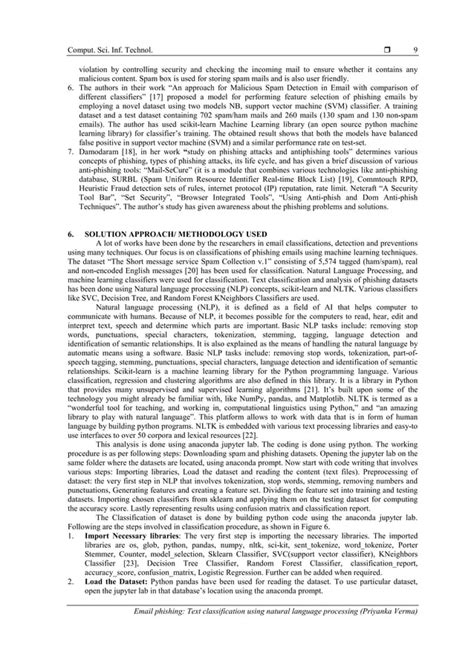 Email Phishing Text Classification Using Natural Language Processing Pdf