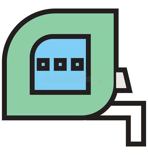Measuring Tape Outline And Filled Isolated Vector Icon That Can Be