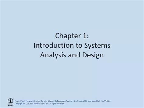 PPT Chapter Introduction To Systems Analysis And Design PowerPoint Presentation ID