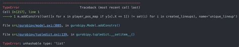 Python Gurobi Constraint To Prevent Repeated Solution Stack Overflow